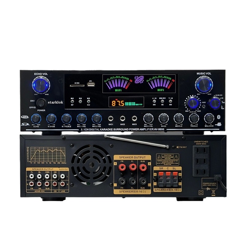 AV-9898 Cannon Home Audio Receiver Home Amplifier 5.1 CH 500W*2+200W ...