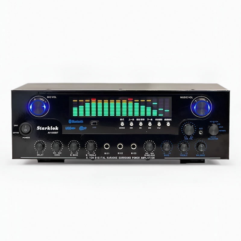 AV-555BT Professional 5.1 Channel Dynamic Spectrum Amplifier 600W High ...