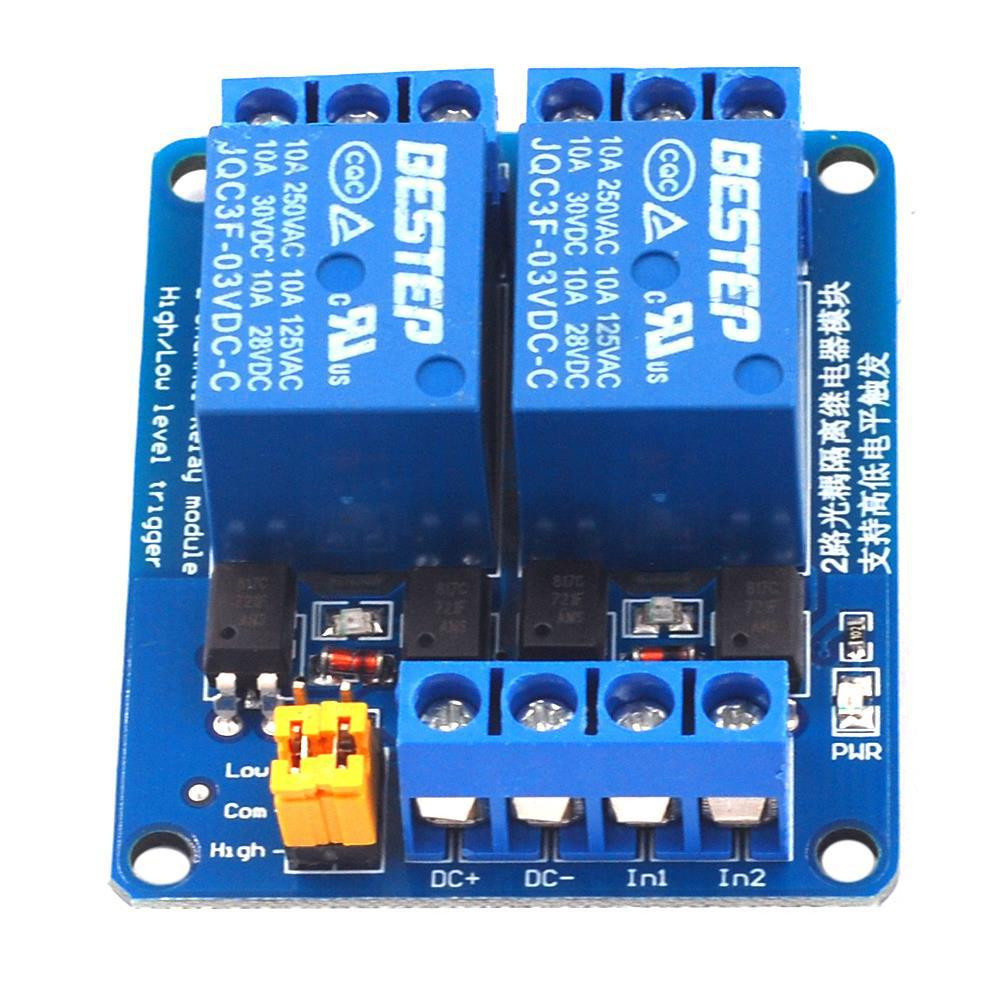 3.3V 5V 12V 24V Control Relay Module 2 Channel Dual Optocoupler